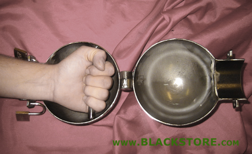 Steel fist mitts, pair